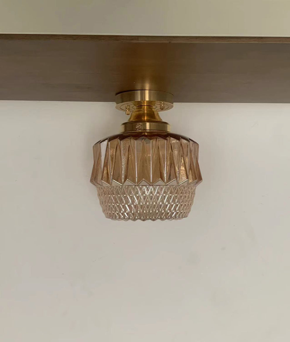 Amber Wave - Mid-Century Modern Crystal Ceiling Light – Vint-In-Haus