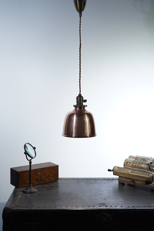 Bell Copper - Vintage Industrial Red Copper Brass Pendant Light – Vint ...
