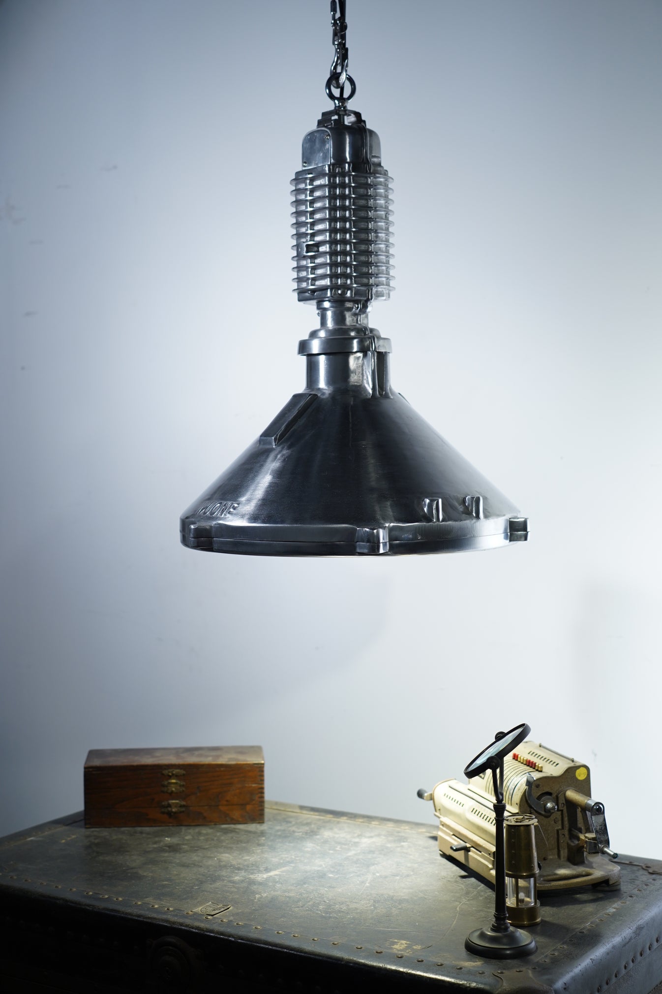 Vintage Industrial Giant Aluminum Hanging Light | Large and Lofty Space ...