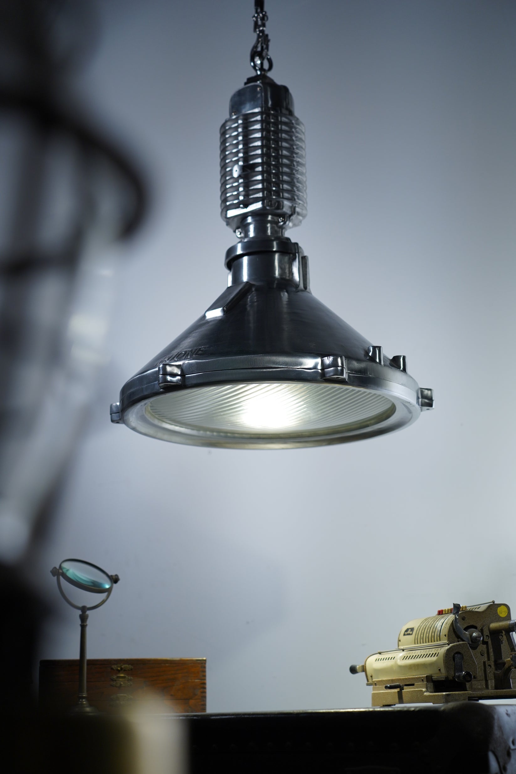 Vintage Industrial Giant Aluminum Hanging Light | Large and Lofty Space ...