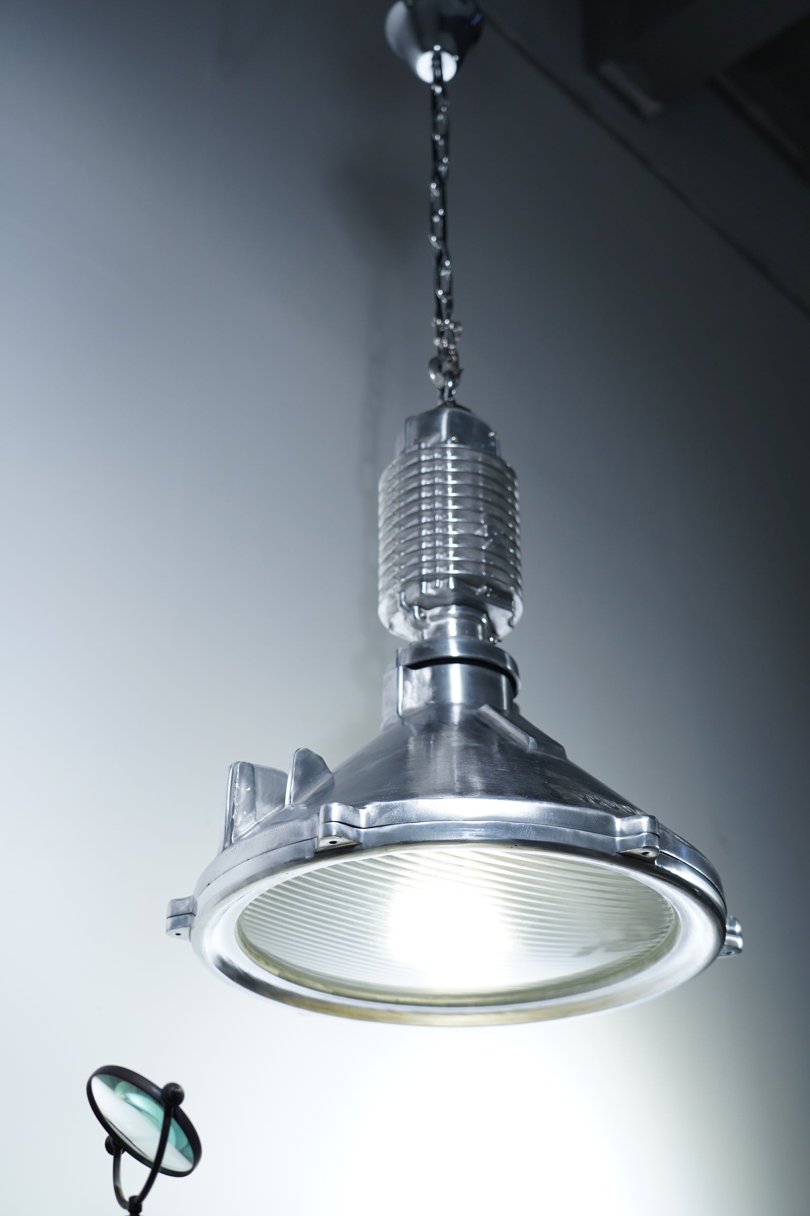 Vintage Industrial Giant Aluminum Hanging Light | Large and Lofty Space ...