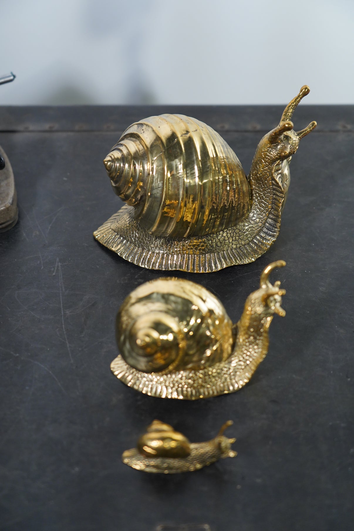 Strong Brass Golden Snail Sculpture Table Deco Available in 3 Styles ...